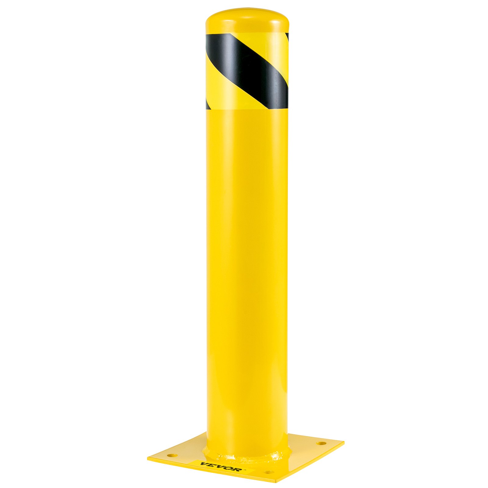 Safety Bollard Steel Bollard Post 24"H 4.5"D Yellow Signs Pipe Steel ...