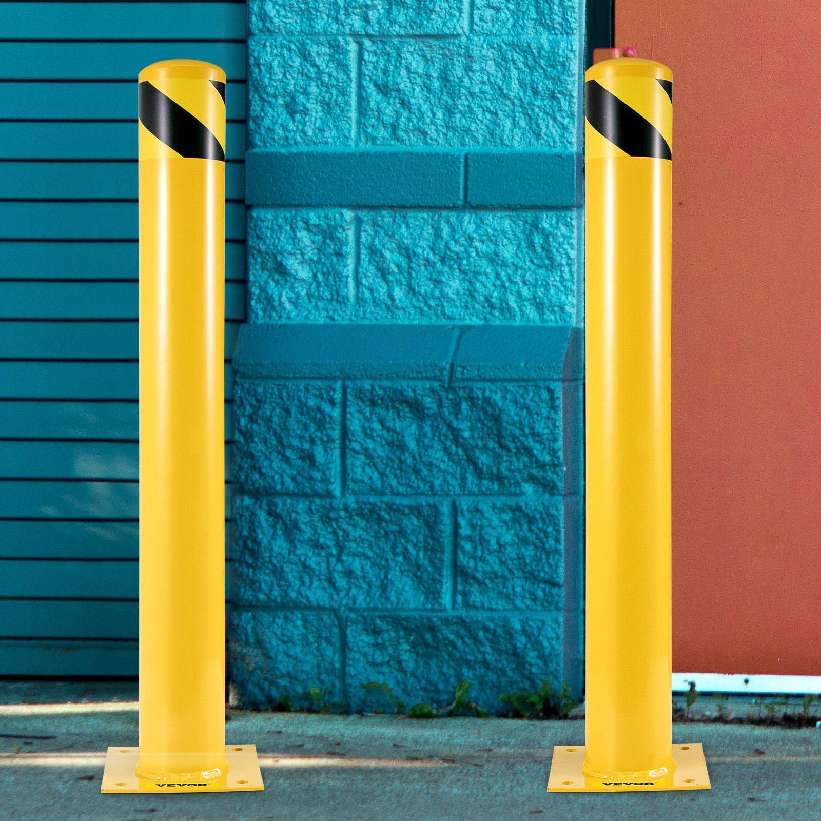 VEVOR Safety Bollard 48-4.5 Safety Barrier Bollard 4-1/2" OD 48" Height ...