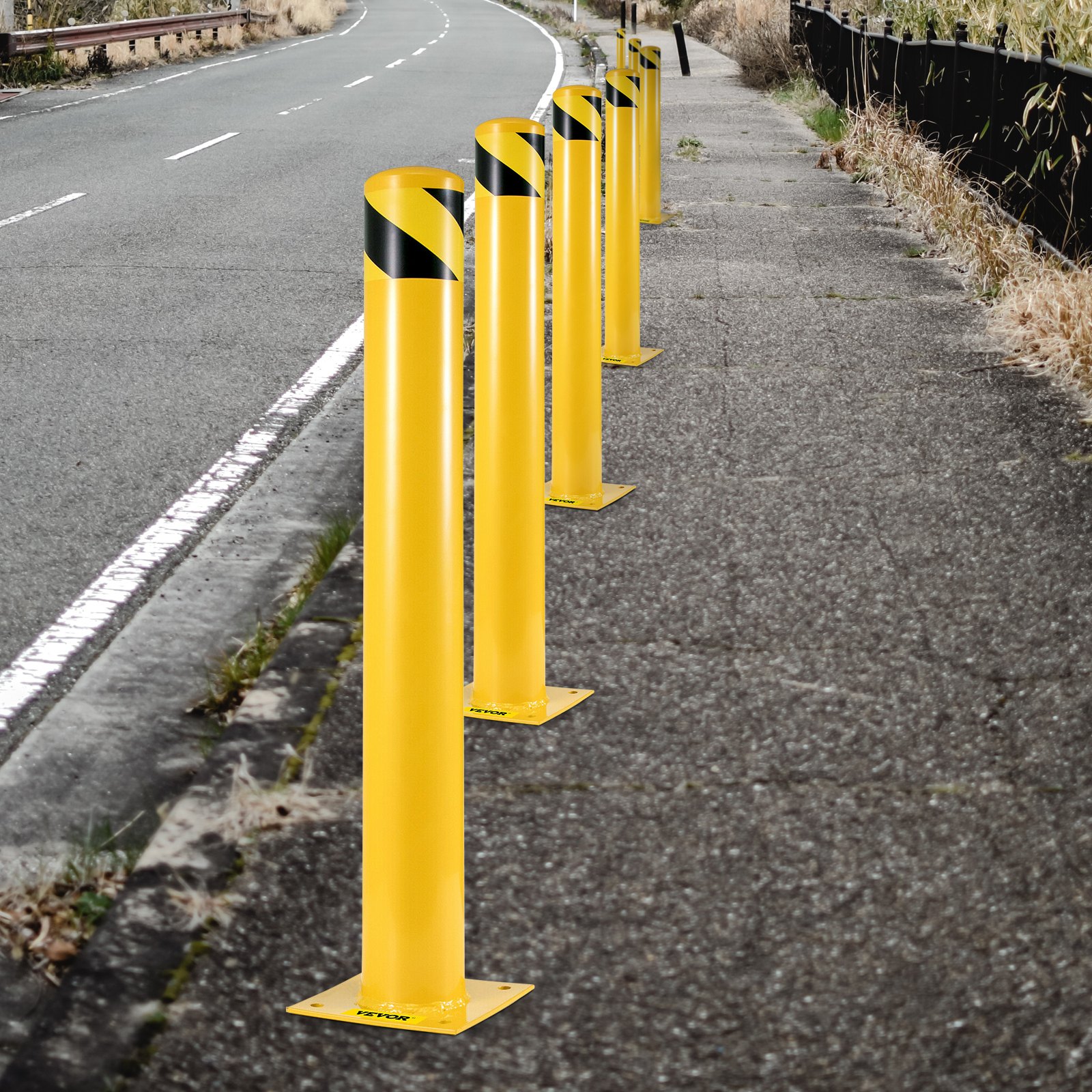 VEVOR Safety Bollard 48-5.5, Safety Barrier Bollard 5-1/2" OD 48 ...