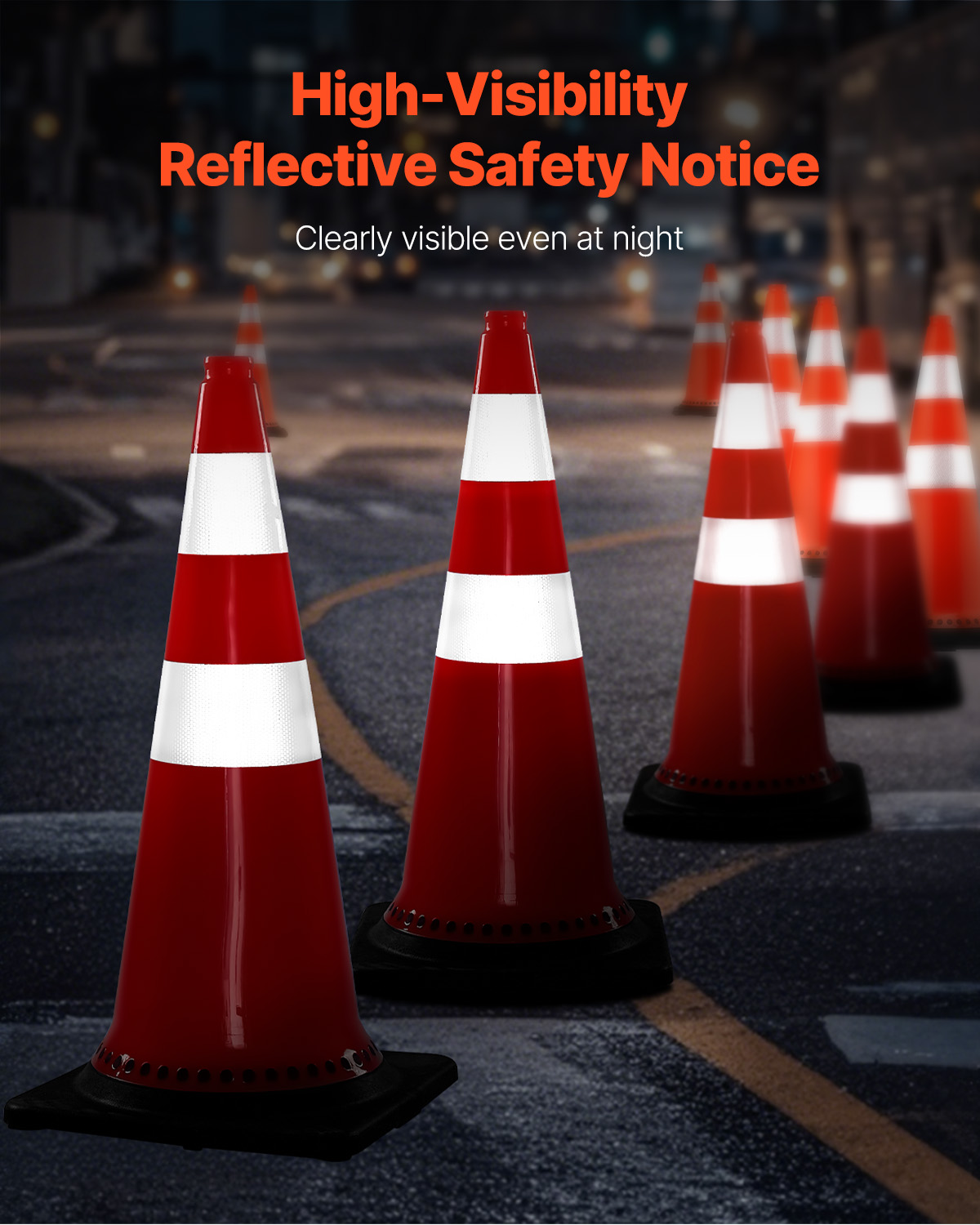 Vevor 8pcs 30"orange Safety Traffic Cones Trucks And Road Safe Cone ...