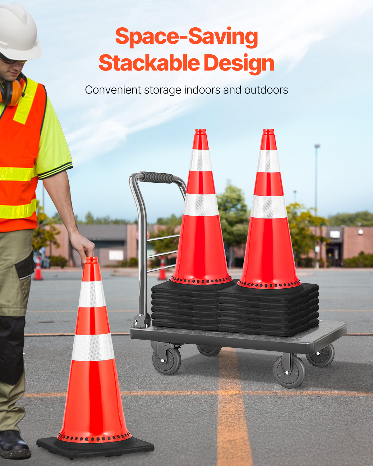 Vevor 8pcs 30"orange Safety Traffic Cones Trucks And Road Safe Cone ...