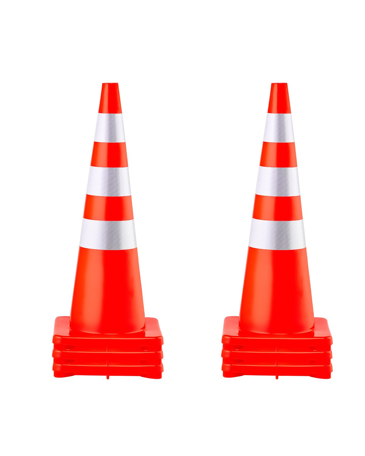 VEVOR 6 Pack Traffic Cone 36" Safety Cones, PVC Traffic Safety Cone ...