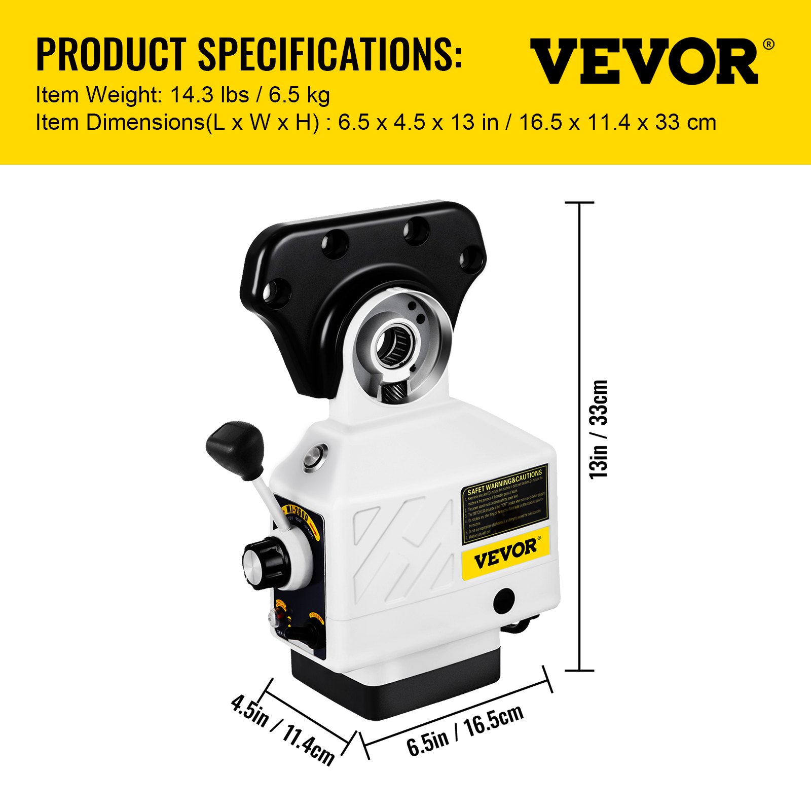 VEVOR X-Axis Power Feed 150 Lbs Torque for Bridgeport Type Milling ...