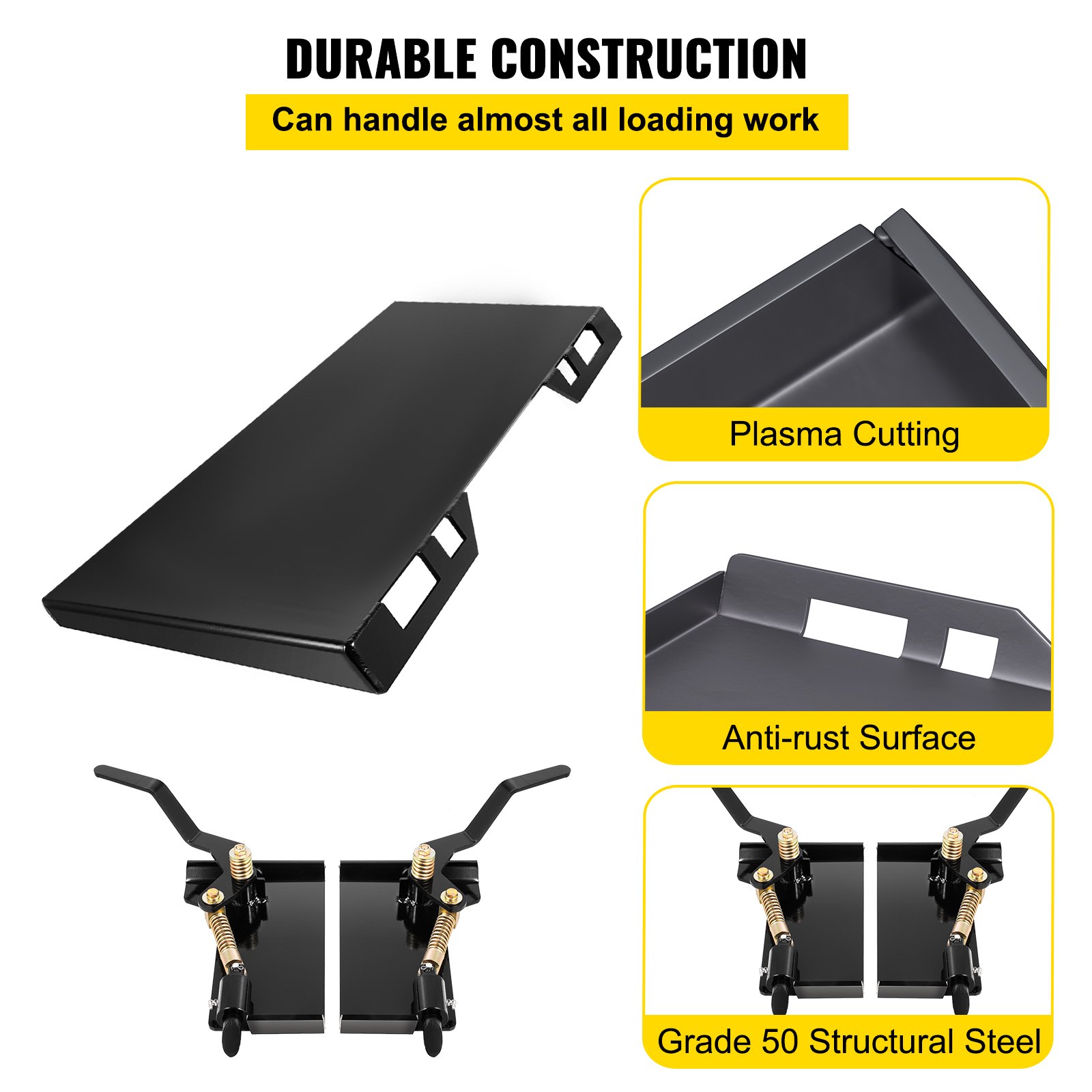 Skid Steer Quick Tach Attachment Mount Plate & Conversion Adapter Latch ...