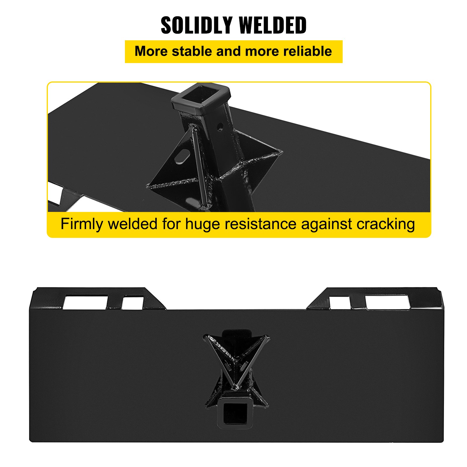 VEVOR 3/8" Top Bar Thick 1/4"Thick Skid Steer Bobcat Plate Quick Tach ...