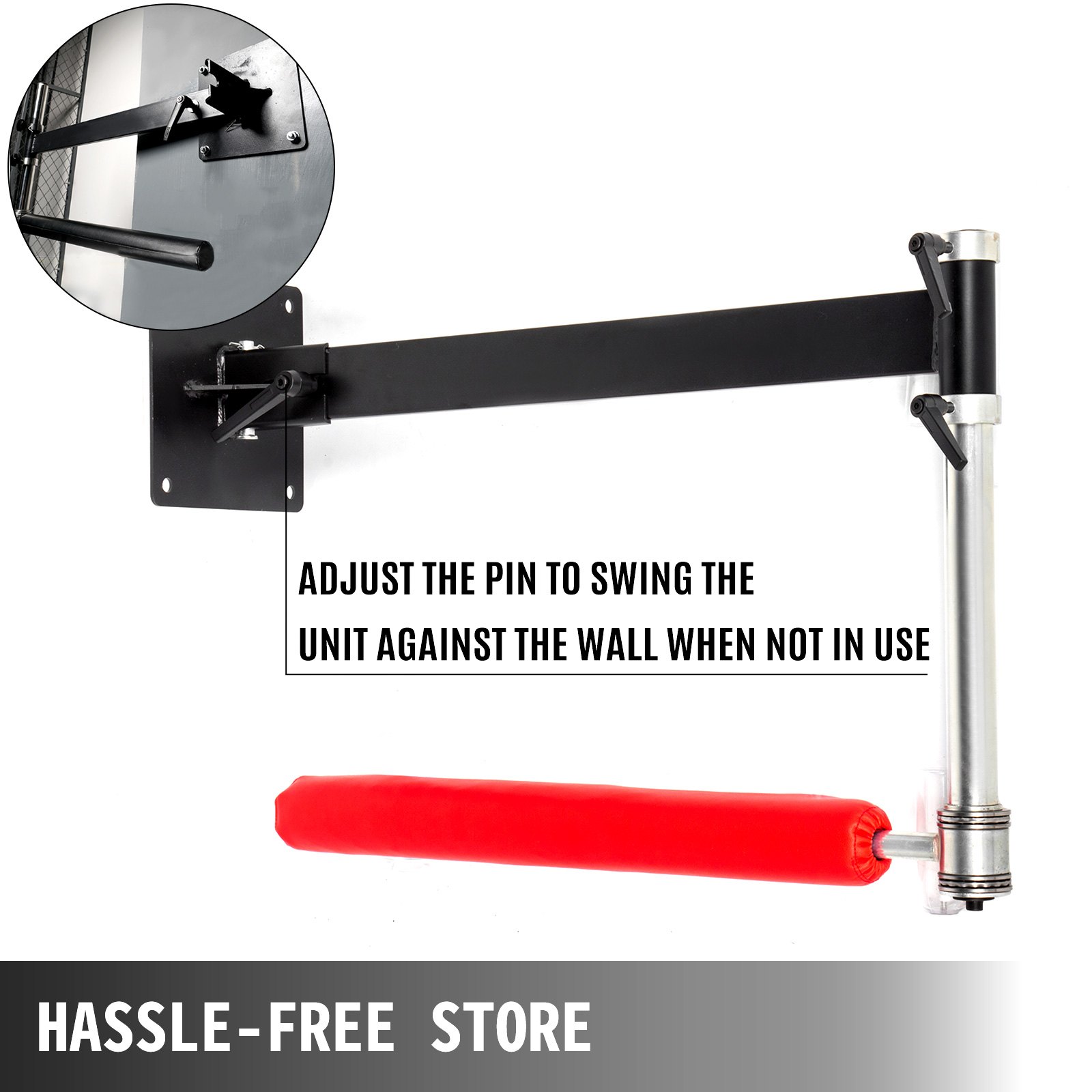 VEVOR Boxing Spinning Bar Wall Mount,Red Punching Spinning Bar for ...