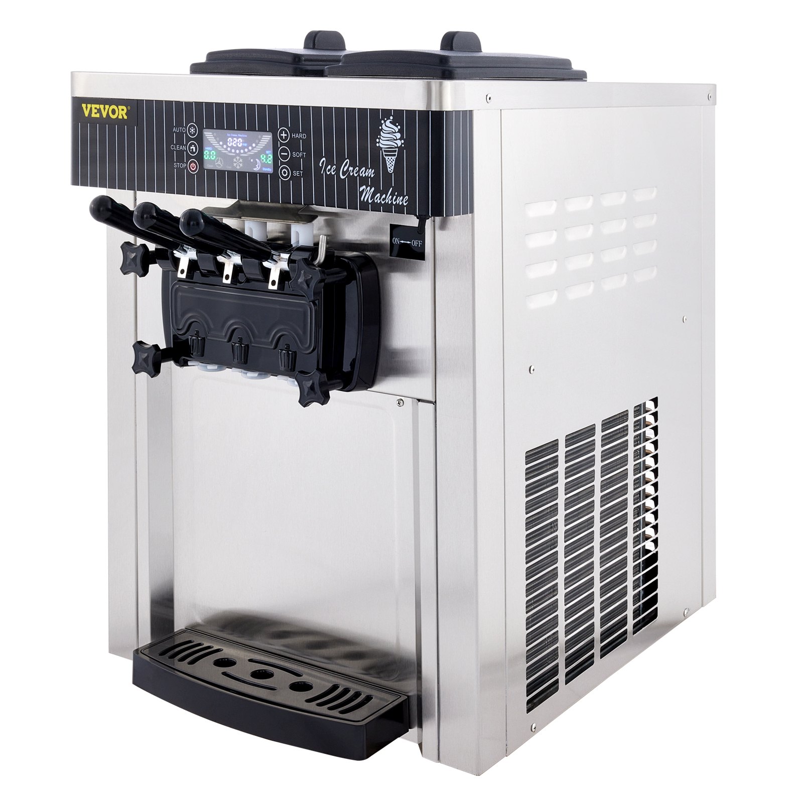 VEVOR Commercial Ice Cream Machine 5.3 to 7.4Gal per Hour Soft Serve ...