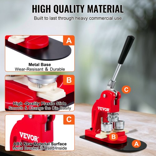 VEVOR VEVOR Button Maker 1 inch Button Badge Maker 25mm Pins Punch ...