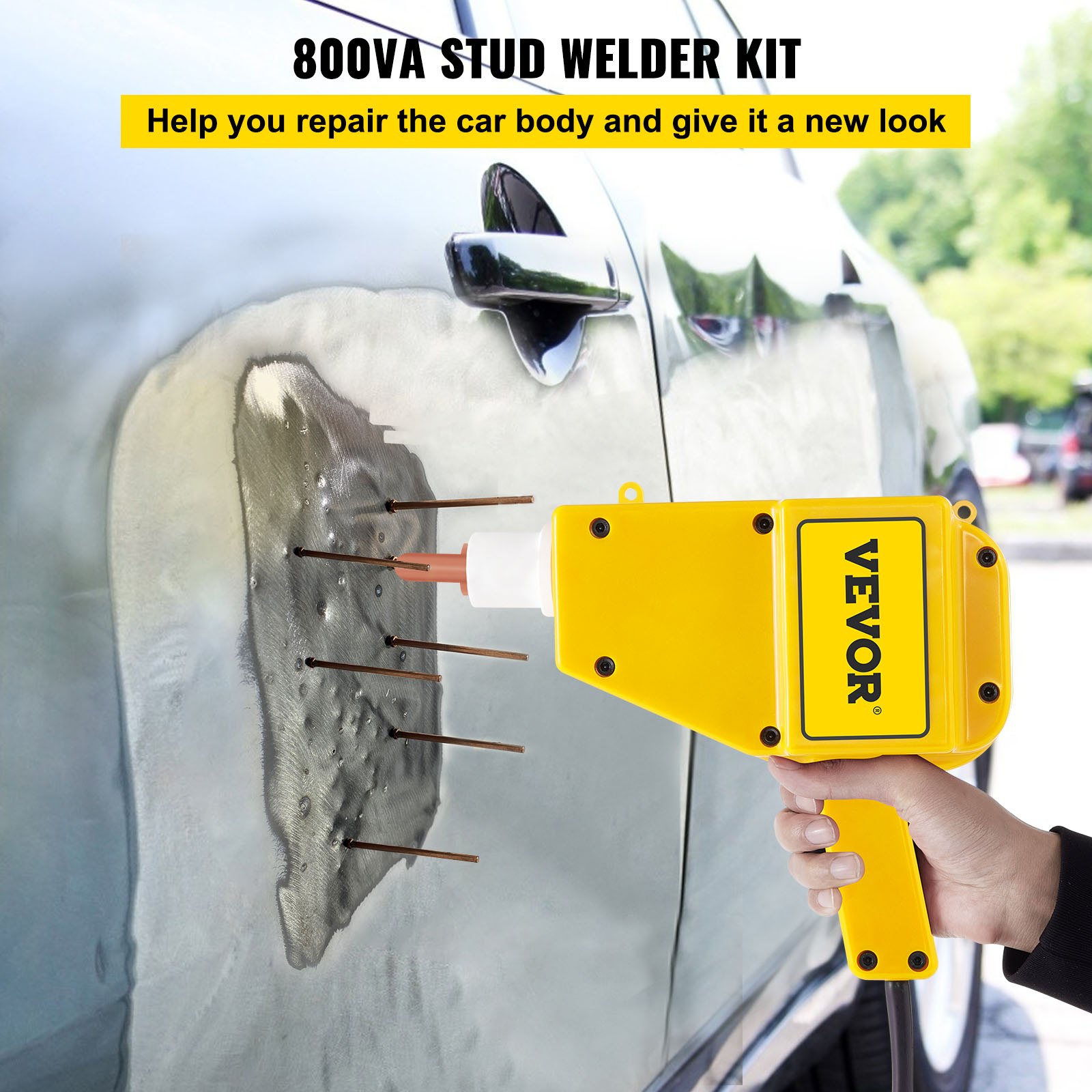 Auto Stud Welder Starter Kit Hammer Tool Electric Trigger Dent Repair ...