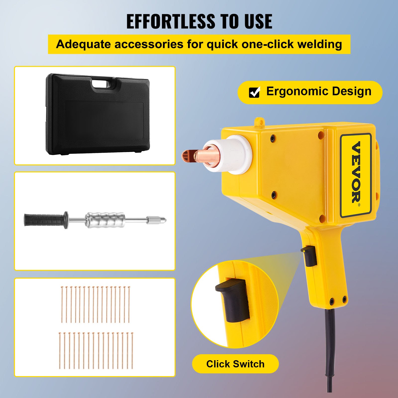 Auto Stud Welder Starter Kit Hammer Tool Electric Trigger Dent Repair ...