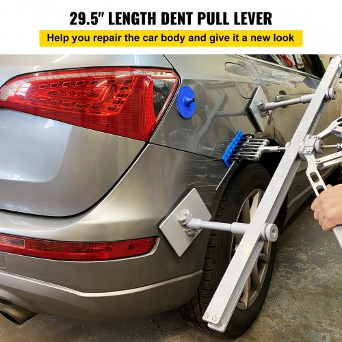 750mm Dent Pull Lever Bar Kit Puller Rings Tool 6 Claw Hook Wavy Wire ...
