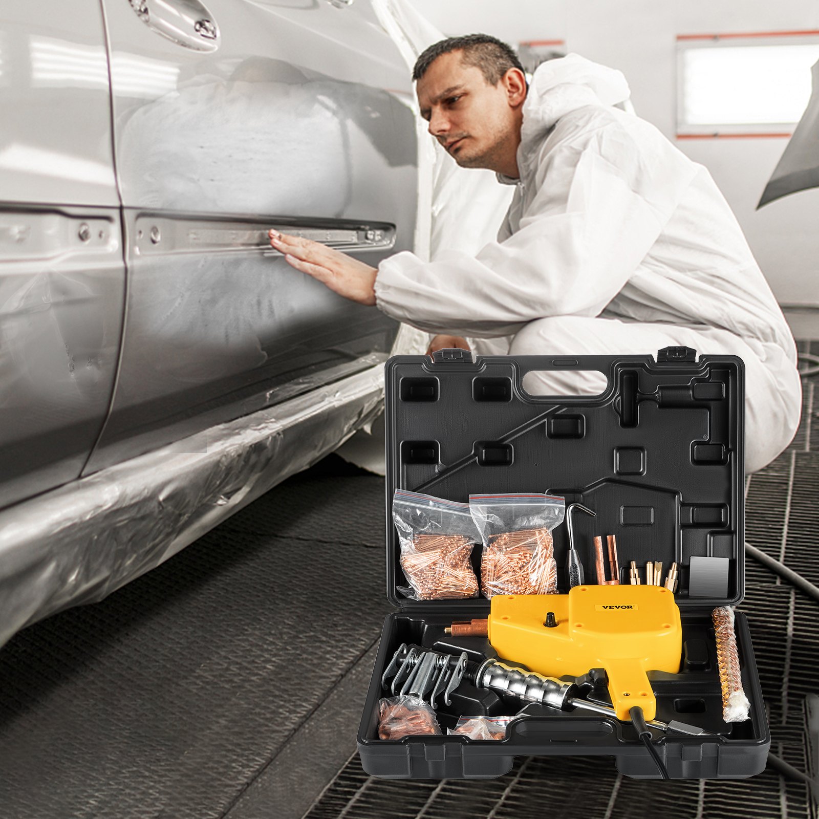VEVOR VEVOR Auto Body Dent Repair Kit Stud Welder Kit 800VA Stud Dent ...