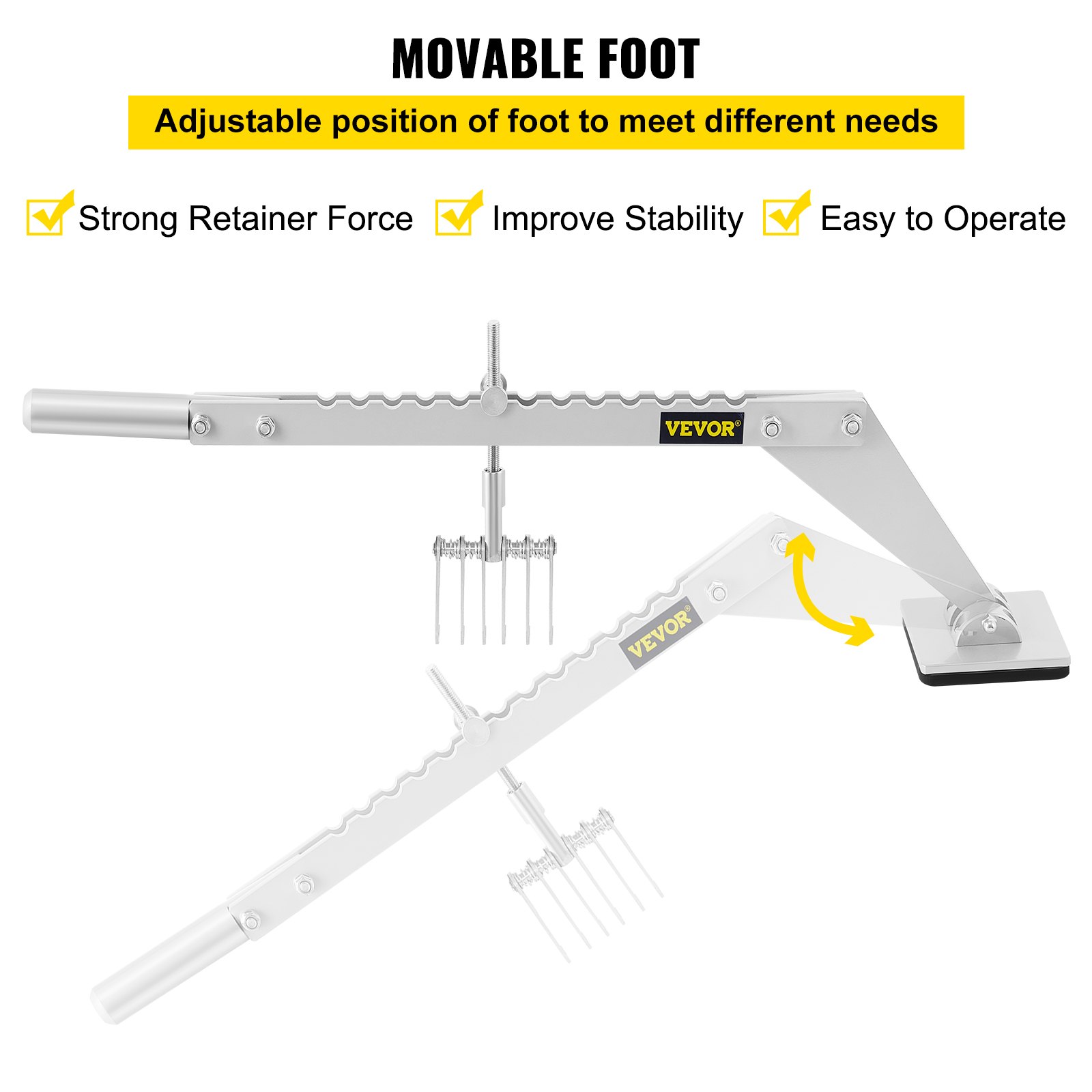 Dent Pull Bar Portable Multi Hook Puller Single Leg Lever 6 Finger Claw ...