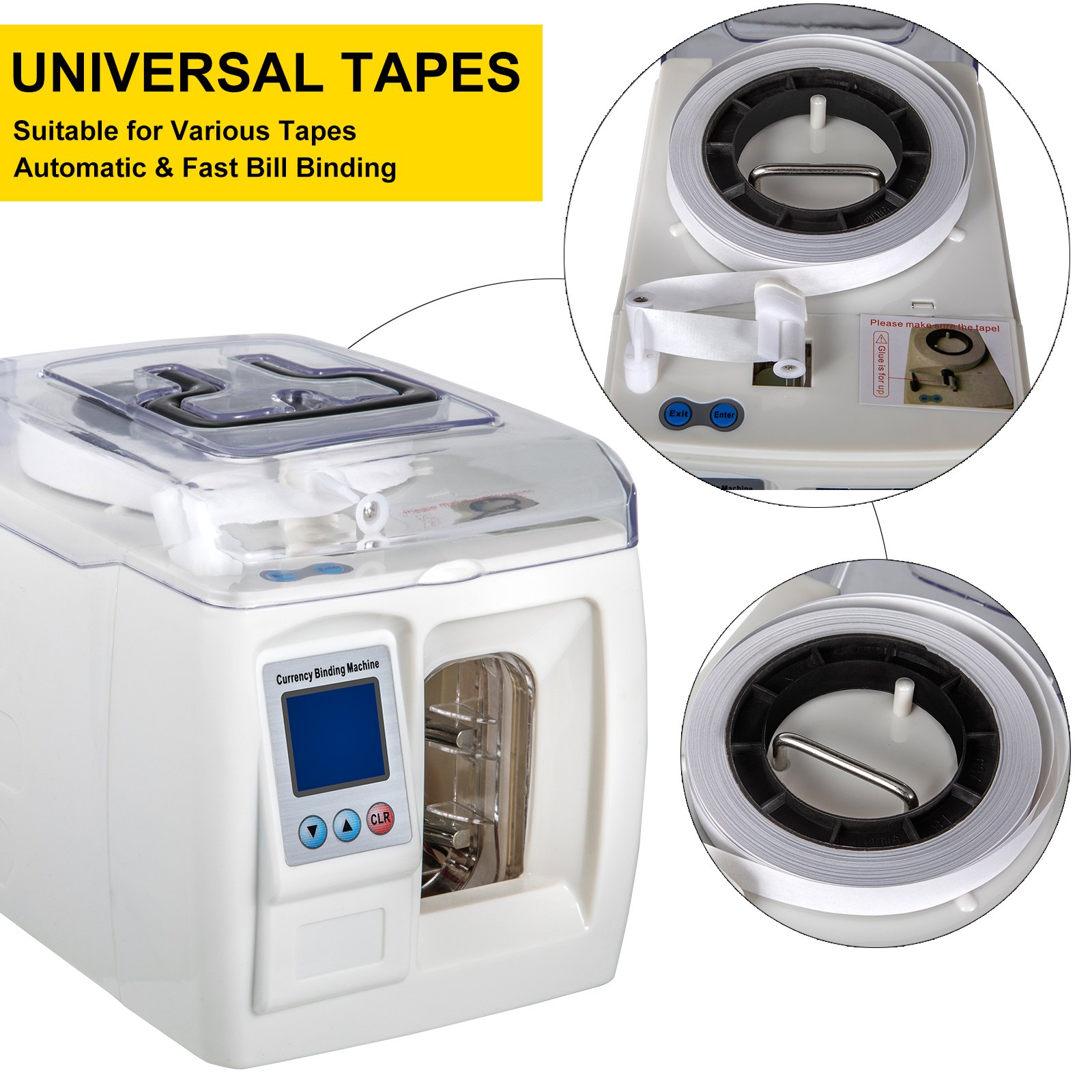 VEVOR Banknote Binding Machine 1.5 s/Once Money Bundle Bill Binding ...