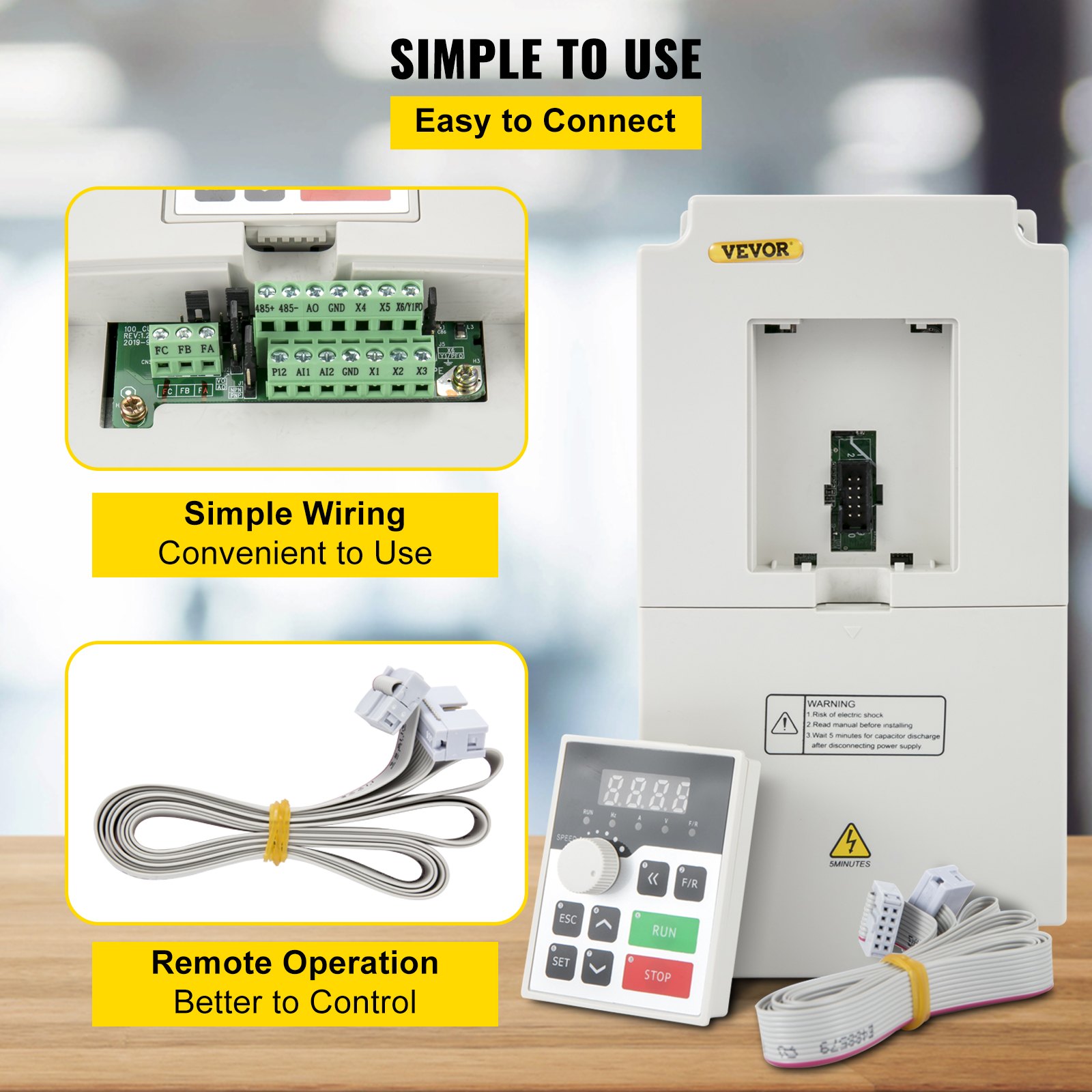 VEVOR Variable Frequency Drive, AC 220V Input 7.5KW Variable Frequency ... VEVOR Variable Frequency Drive, AC 220V Input 7.5KW Variable Frequency ...