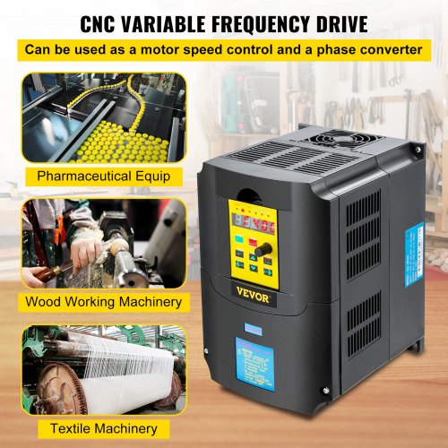 VEVOR Variable Frequency Drive, AC 220V Input 4KW Variable Frequency ...