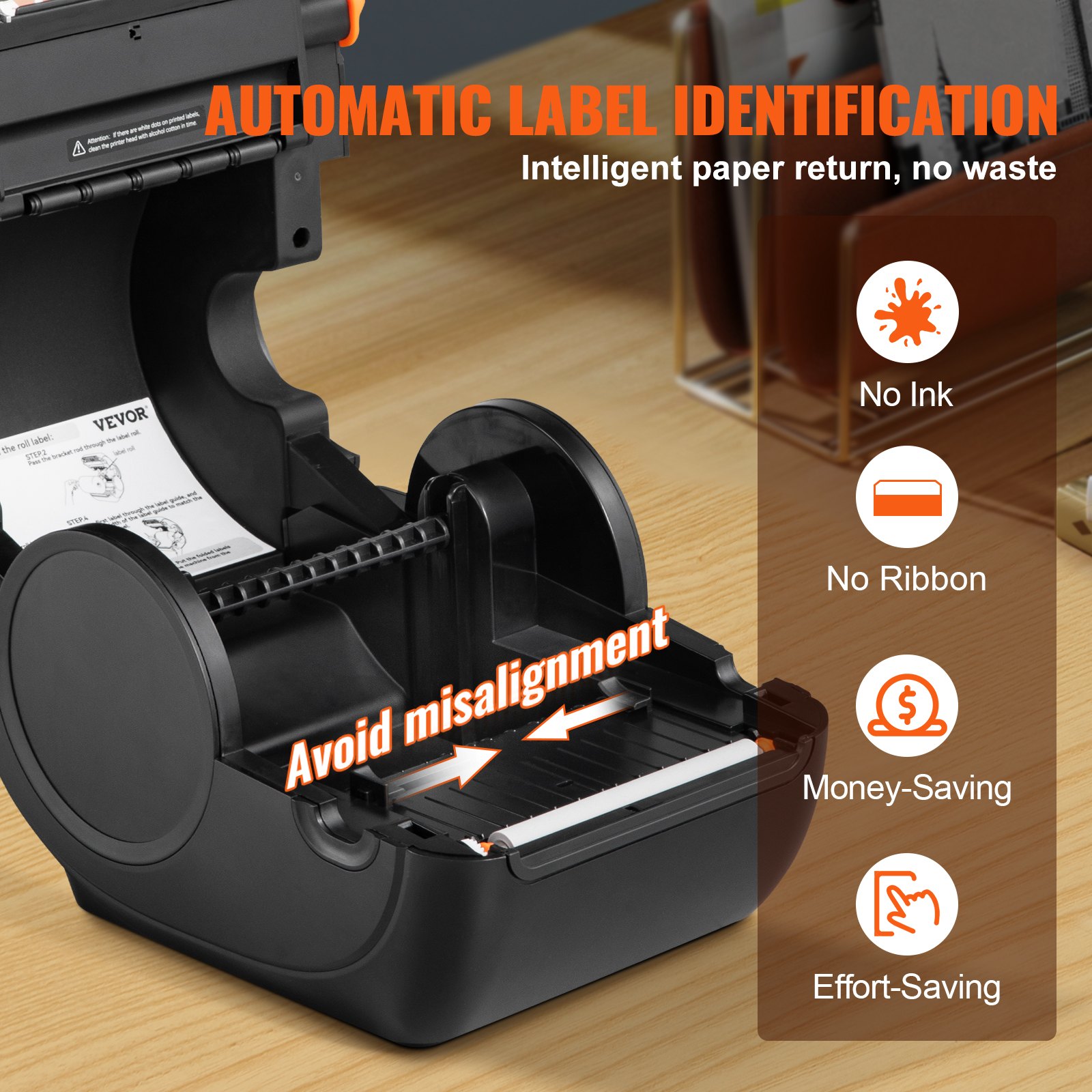 VEVOR Thermal Label Printer 4x6 300DPI USB/Bluetooth for Amazon eBay ...