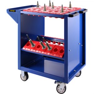 CNC Tools/Tooling Trolley Cart 35 Capacity Blue | VEVOR US