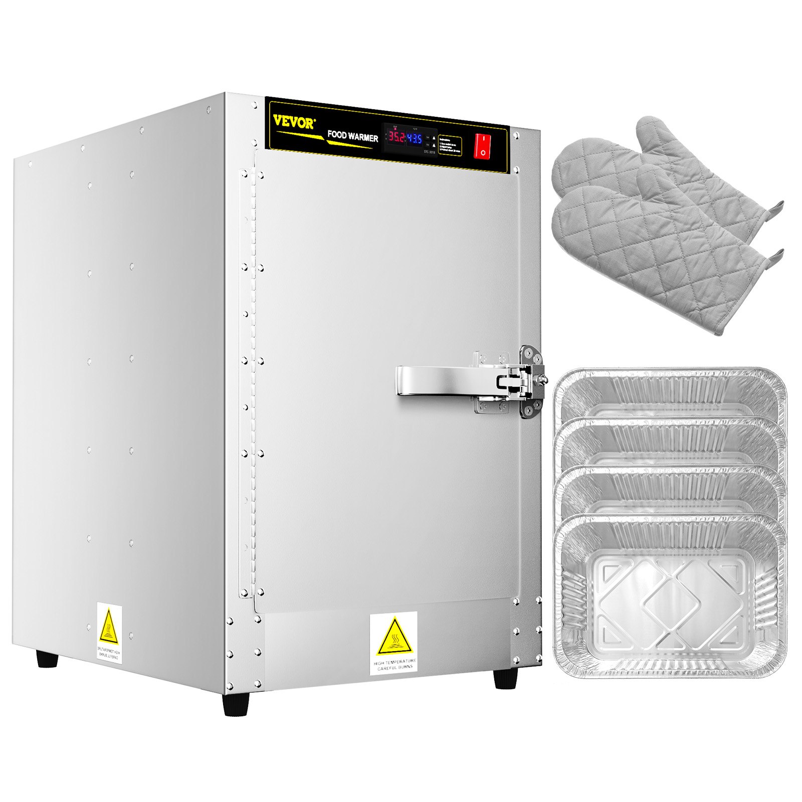 VEVOR Hot Box Food Warmer, 16"x22"x24" Concession Warmer with Water ...