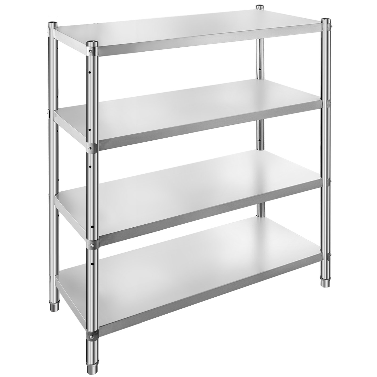 VEVOR Stainless Steel Shelving 46.8x18.5 Inch 4 Tier Adjustable Shelf ...