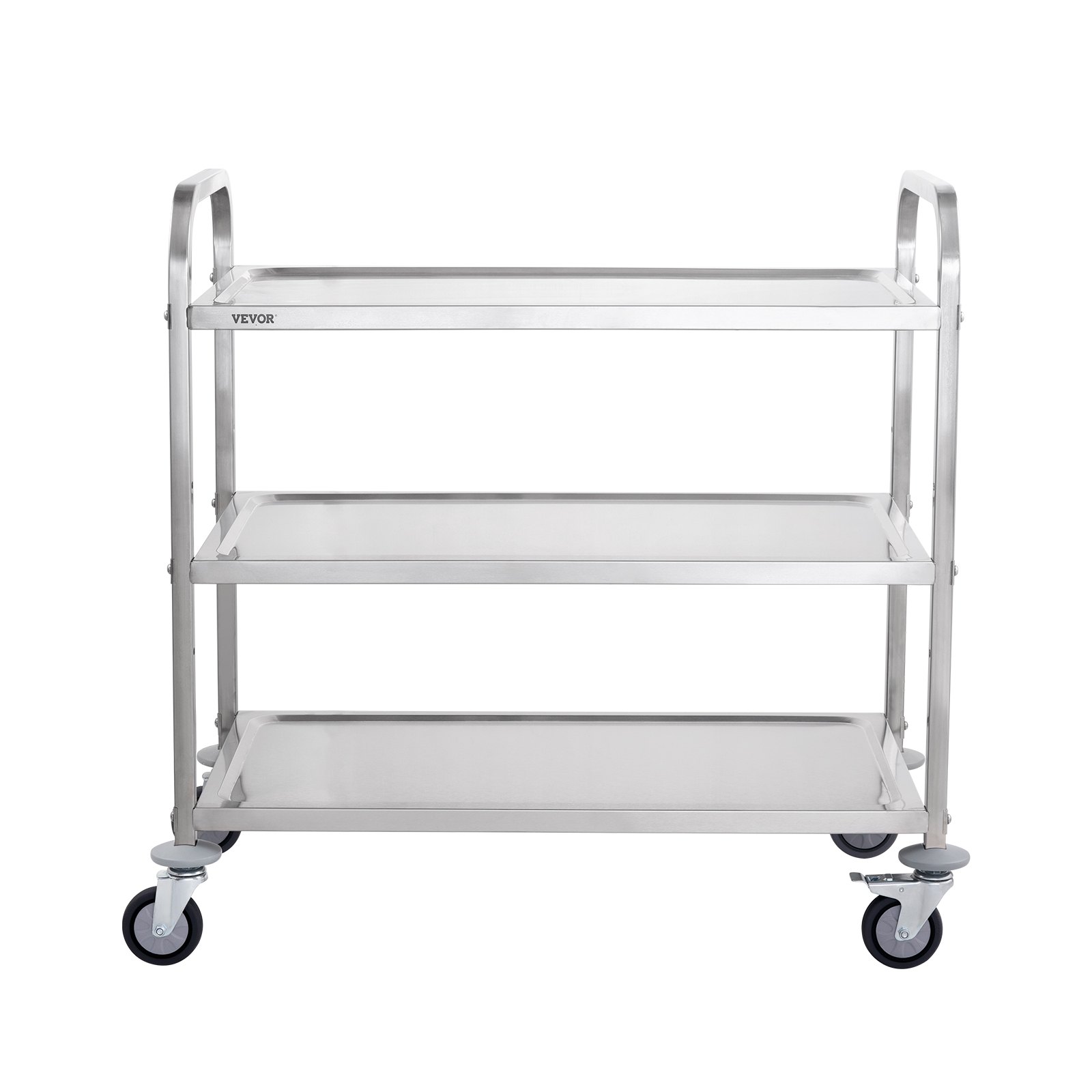 VEVOR VEVOR 3-Tier Utility Cart Rolling Cart on Wheels 37.5"x20"x37.7 ...