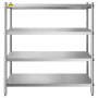 VEVOR Stainless Steel Shelving 60x18.5 Inch 4 Tier Adjustable Shelf ...