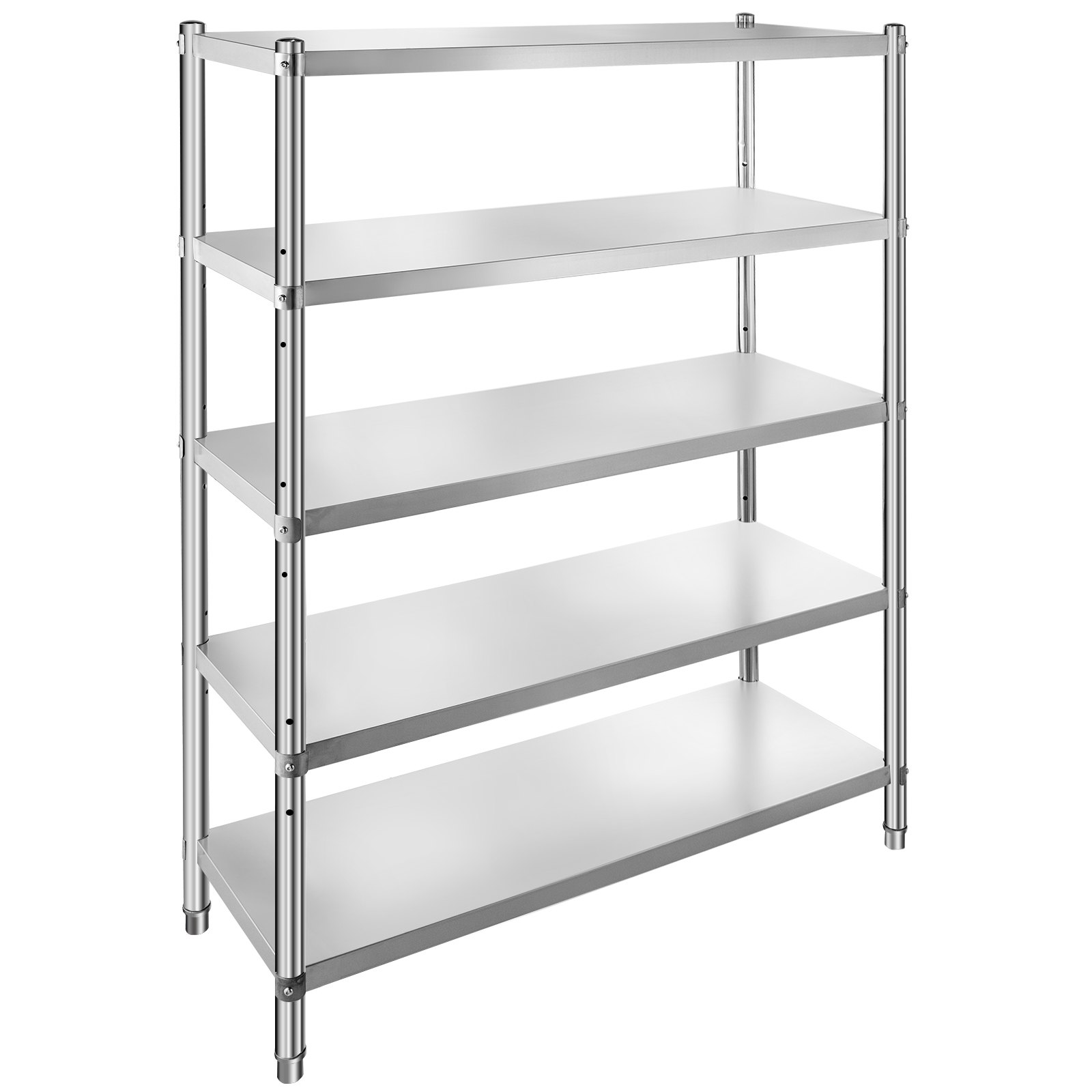 VEVOR Shelving Unit Storage Shelves 48x18.5Inch 5-Tier Stainless Steel ...