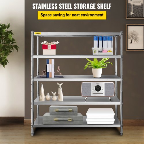 Kitchen Shelves Shelf Rack Stainless Steel Shelving Organizer Units 60* ...