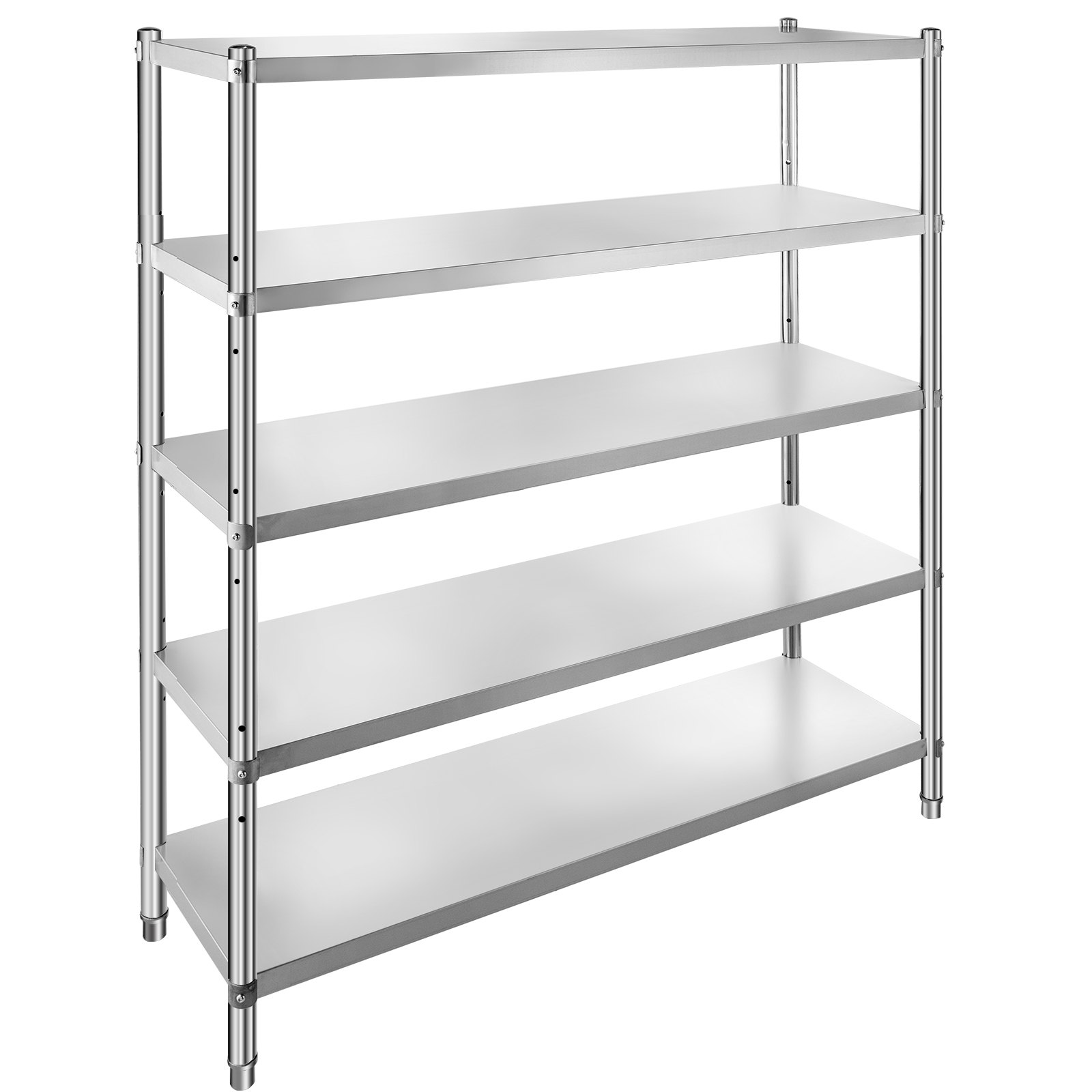 VEVOR Stainless Steel Shelving 60x18.5 Inch 5 Tier Adjustable Shelf ...