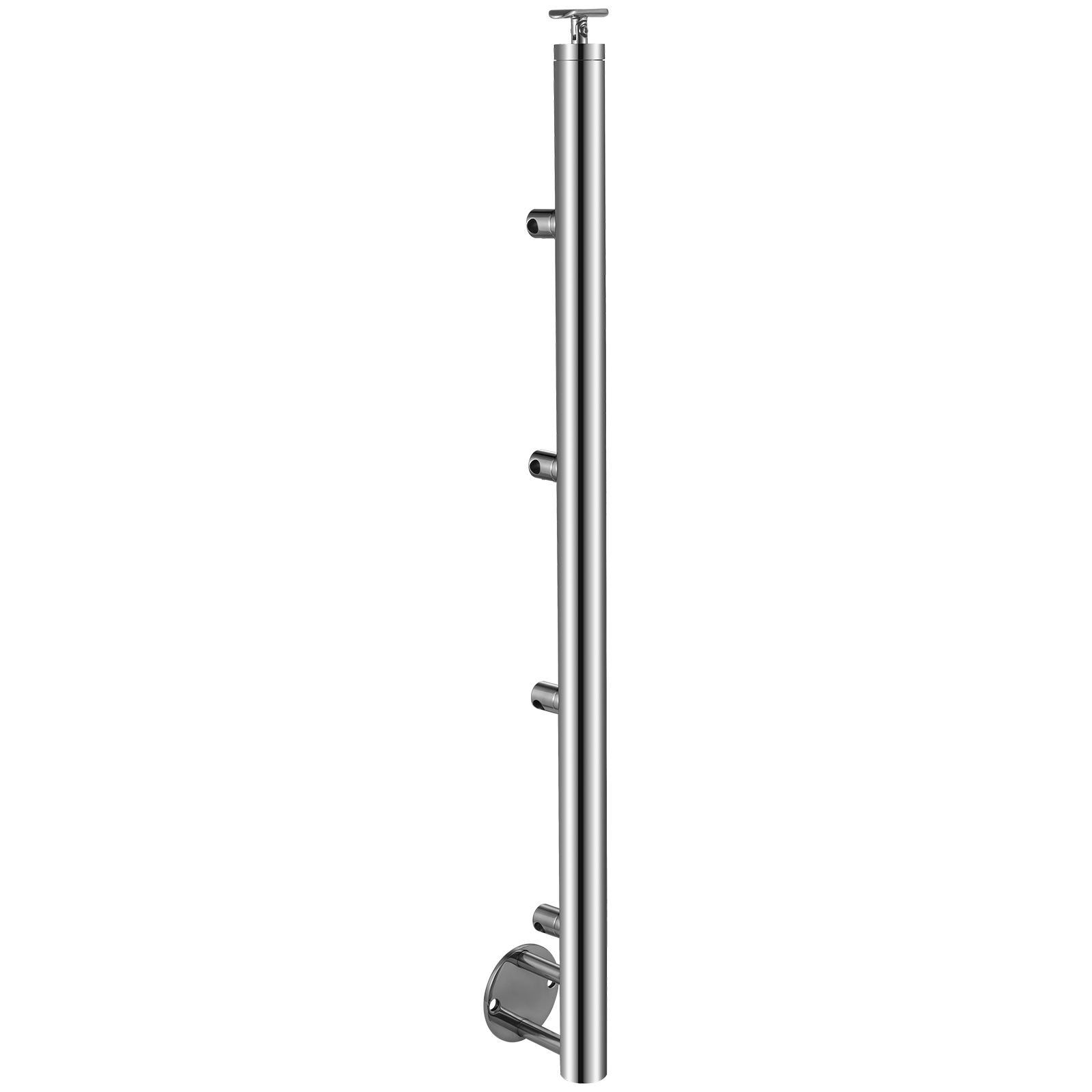 Vevor Adjustable Angle Stair Rail Stair Banister Handrail With 4 ...