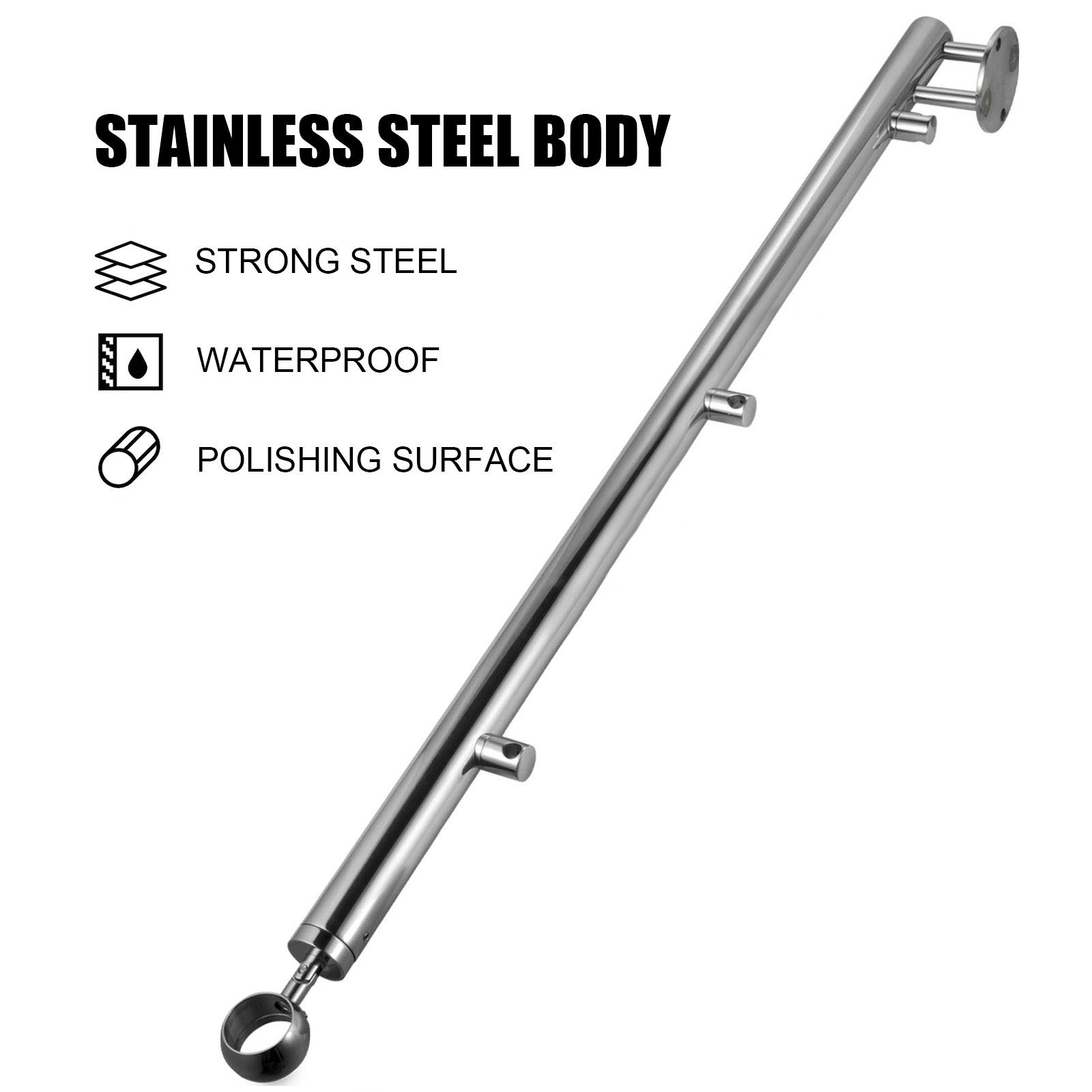 VEVOR Adjustable Angle Stair Rail, 90CM Rail Stair Banister Handrail ...