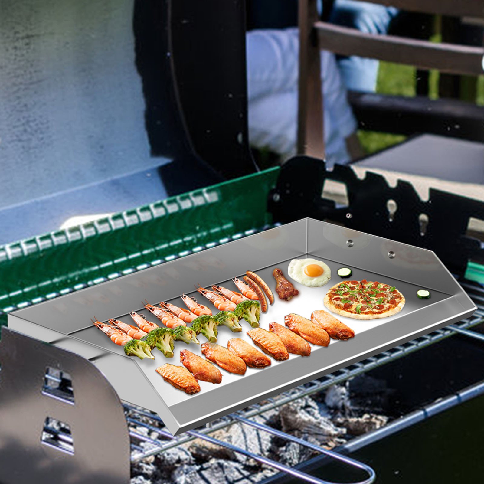 VEVOR Stainless Steel Griddle,36" x 22" Universal Flat Top Rectangular ...
