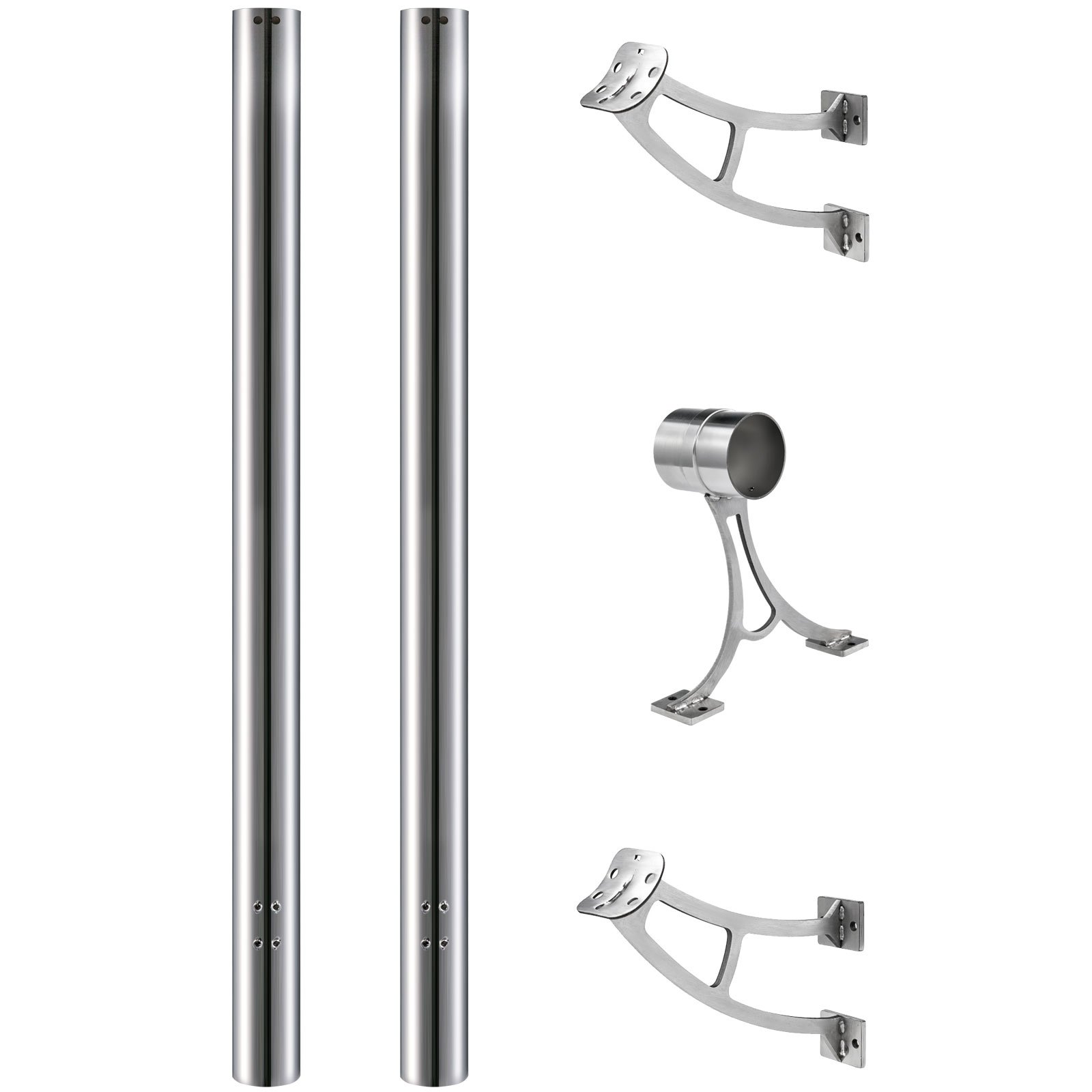 Bar Foot Rail Kit, Bar Mount Foot Rail Kit, 7ft, Bar Foot Rail With 2 ...