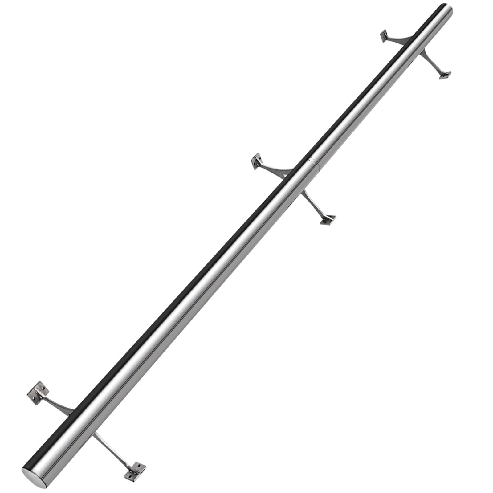 VEVOR 2''OD Bar Foot Rail Kit 8FT Length Solid Bar Mount Foot Rail Kit ...
