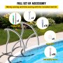 Vevor Swimming Pool Handrail Ladder Handrail Stainless Steel Rail W ...