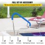 VEVOR Pool Rail 39x32 Pool Railing 304 Stainless Steel 250LBS Load ...