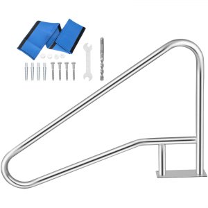 Vevor Pool Rail Pool Railing 54x36" Pool Handrail Stainless Steel W ...