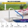 VEVOR Pool Rail 54x36 Pool Railing 304 Stainless Steel 250LBS Load ...