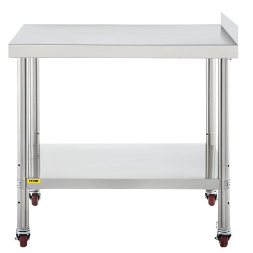 VEVOR Stainless Steel Prep Table, 24 x 15 x 35 Inch, 440lbs Load ...