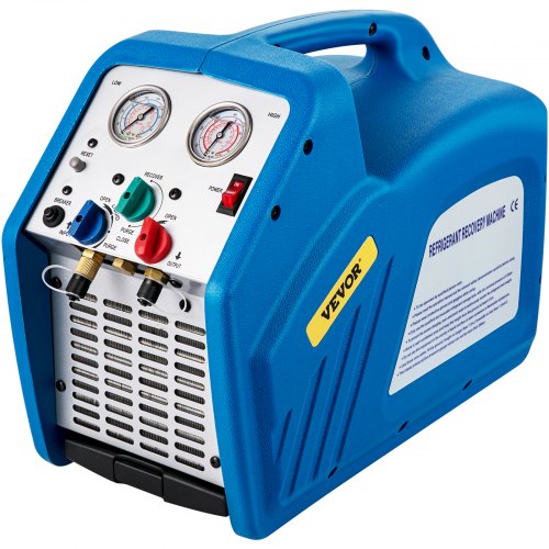 VEVOR Refrigerant Recovery Machine, 1 HP, Dual Cylinders, 115V 60 Hz ...