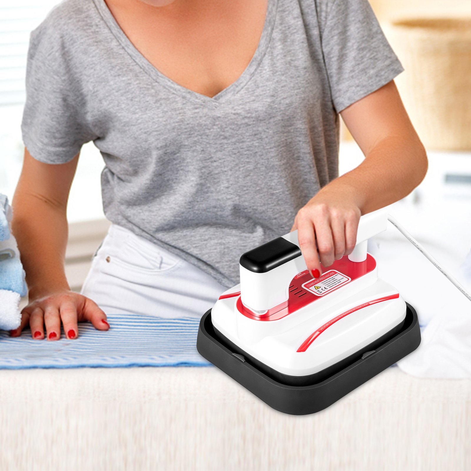 VEVOR Portable Heat Press 7x8 Inch Easy Press with Complete Tool ...