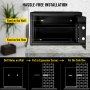 VEVOR Security Safe Box 1.2 Cubic Feet Deposit Box with Digital Lock ...