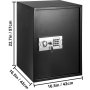 VEVOR Security Safe 2 Cubic Feet Electronic Safe Box with Electronic ...