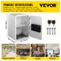 VEVOR Safe Box Lock Security 1.8 Cubic Feet Cash Box with Removable ...