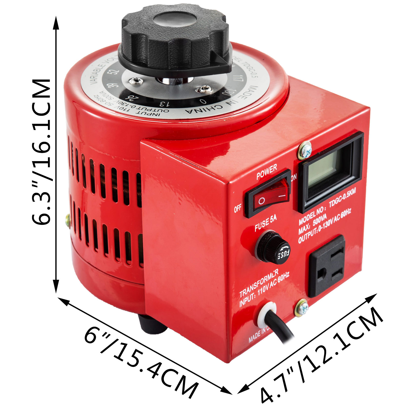 500va Variable Transformer With Digital Display Lcd 110v Power Supply 0 ...