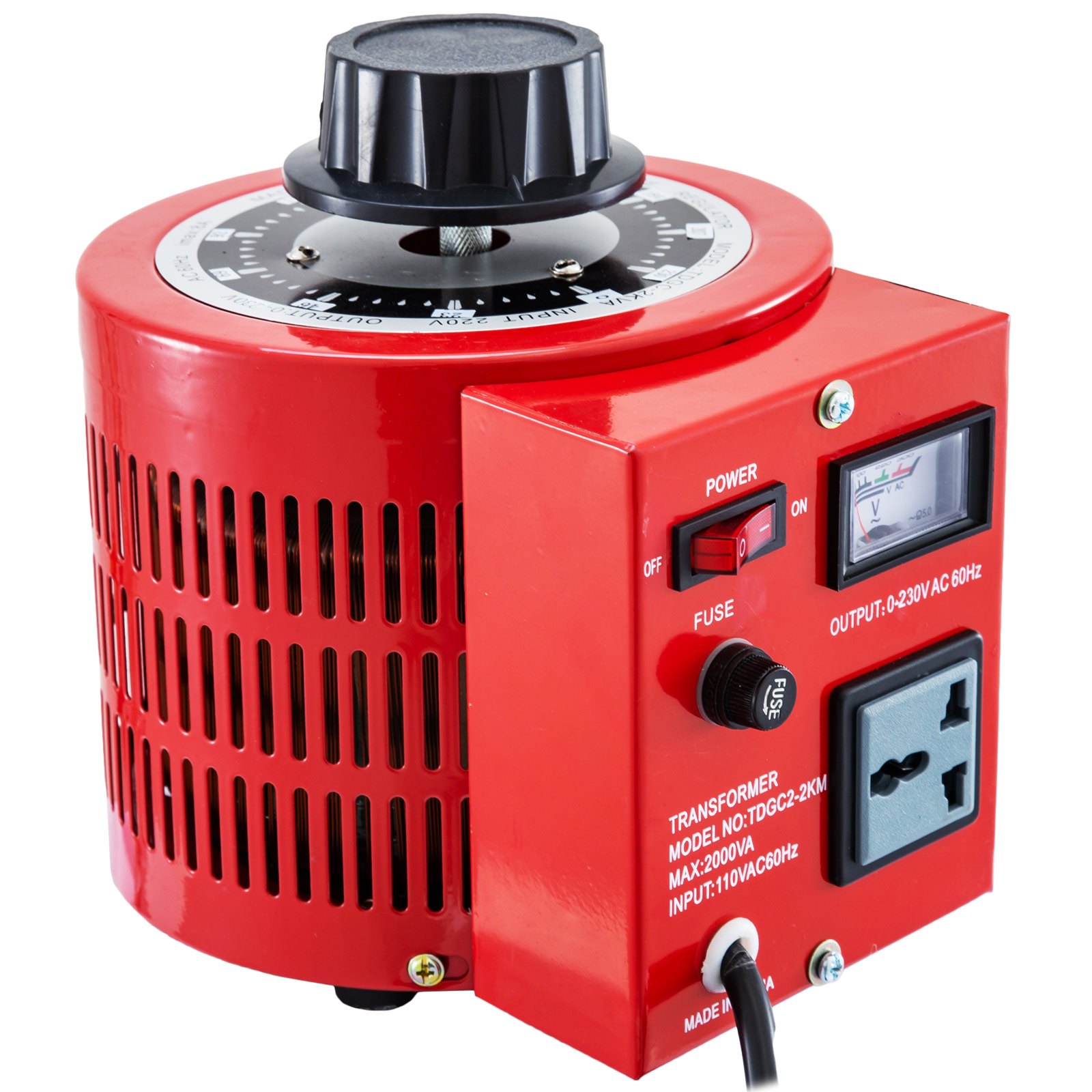 VEVOR 2000VA 20A Auto Transformer 110V 60Hz Input Voltage Digital ...
