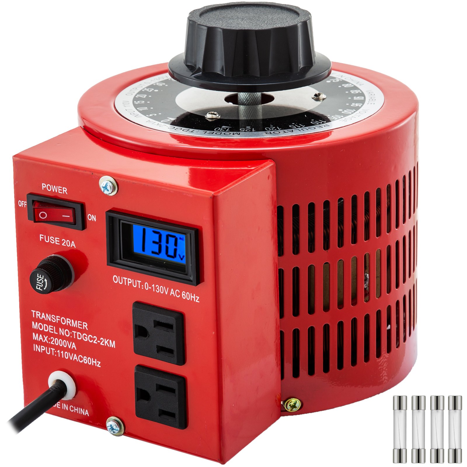 VEVOR Variable Transformer 2000VA 110V 60Hz Varic 0-230 Volt Adjustable ...