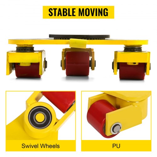 VEVOR Industrial Machinery Mover, 3T/6600lbs Machinery Moving Skate ...
