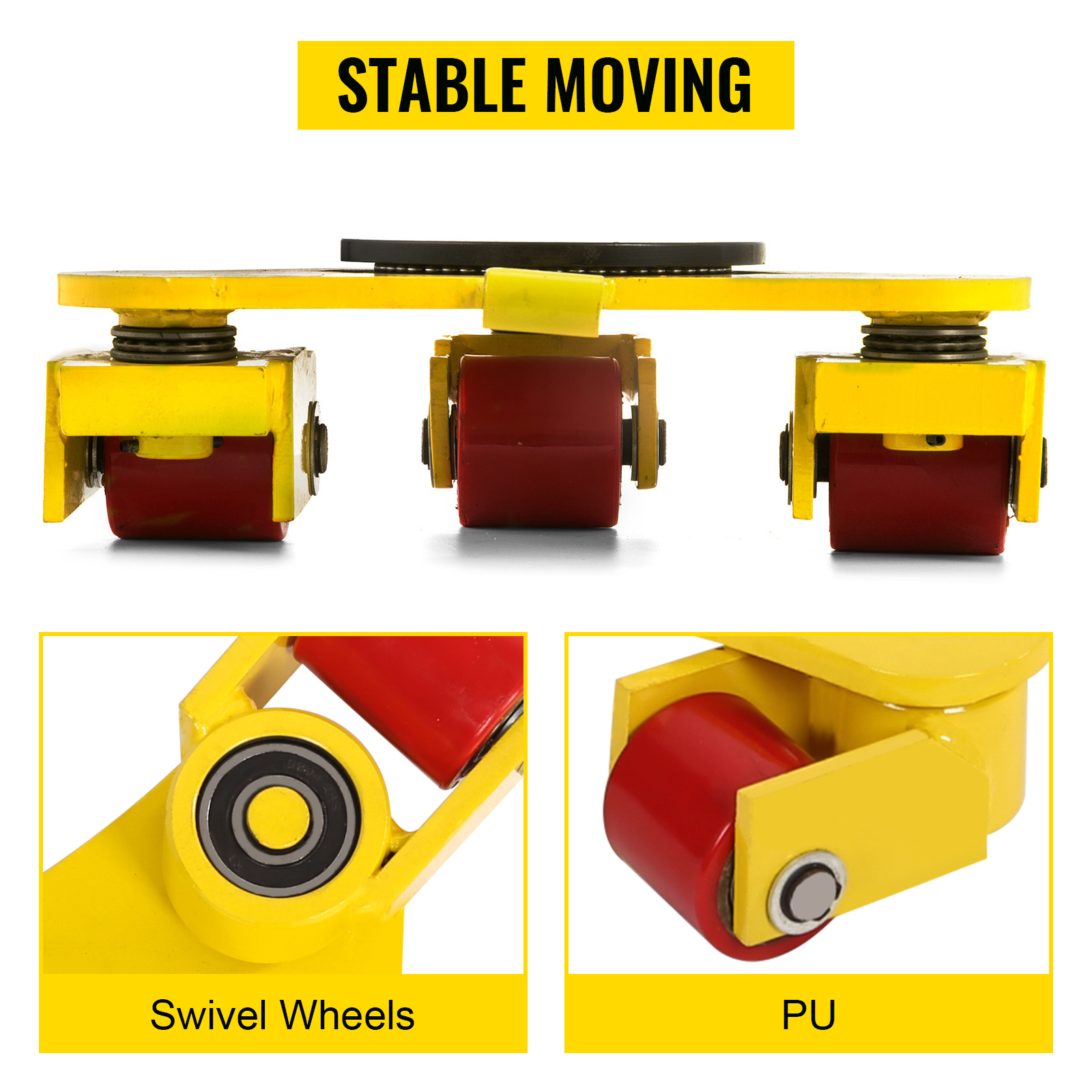 Machinery Skate Mover 360°rotation Smooth Heavy Duty Machinery Mover ...