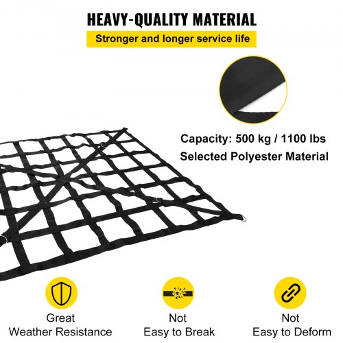 VEVOR Cargo Net, 4.2' x 5.5' Cargo Net for Pickup Truck Bed, Heavy Duty ...